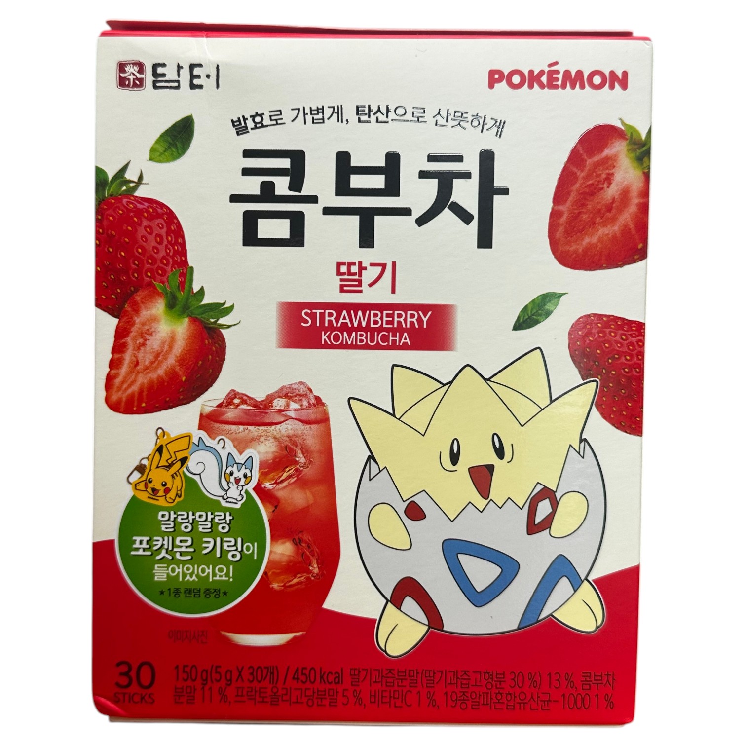ダムト ストロベリーコンブチャ 30スティック 1箱 Damtuh Strawberry Kombucha / いちご果汁13% × コンブチャ11% × 19種乳酸菌 ダムト 正規品 / 並行輸入品 ・いちご果汁13%配合の甘酸っぱいスト...