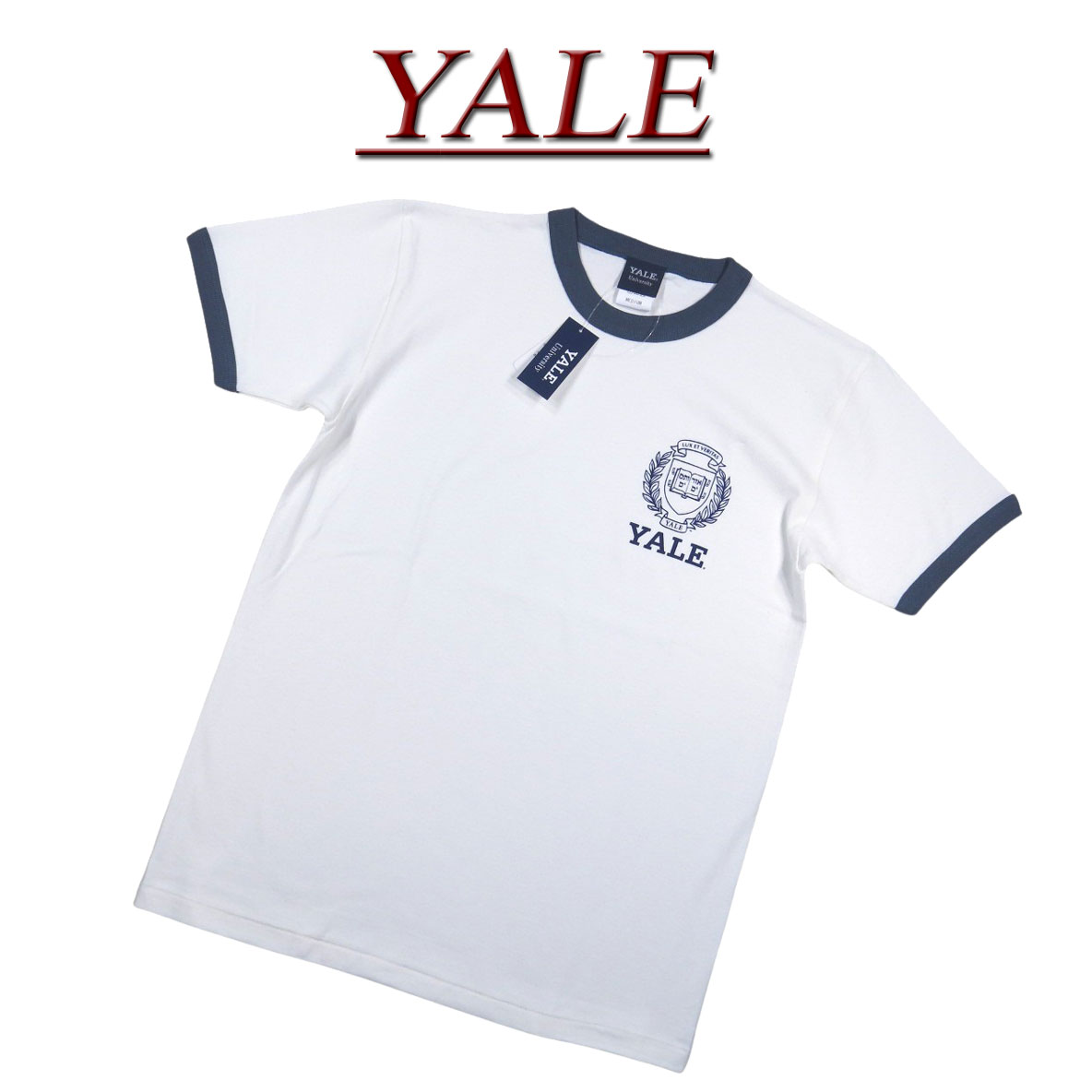 新品未使用 【YALE】イエール大学 カレッジプリント 半袖 リンガーTシャツ YALE-078 素材表示 コットン 100% コメント 新品未使用 【YALE】【イエール】S/S COLLEGE T-SHIRT YALE イエール大学 カ...