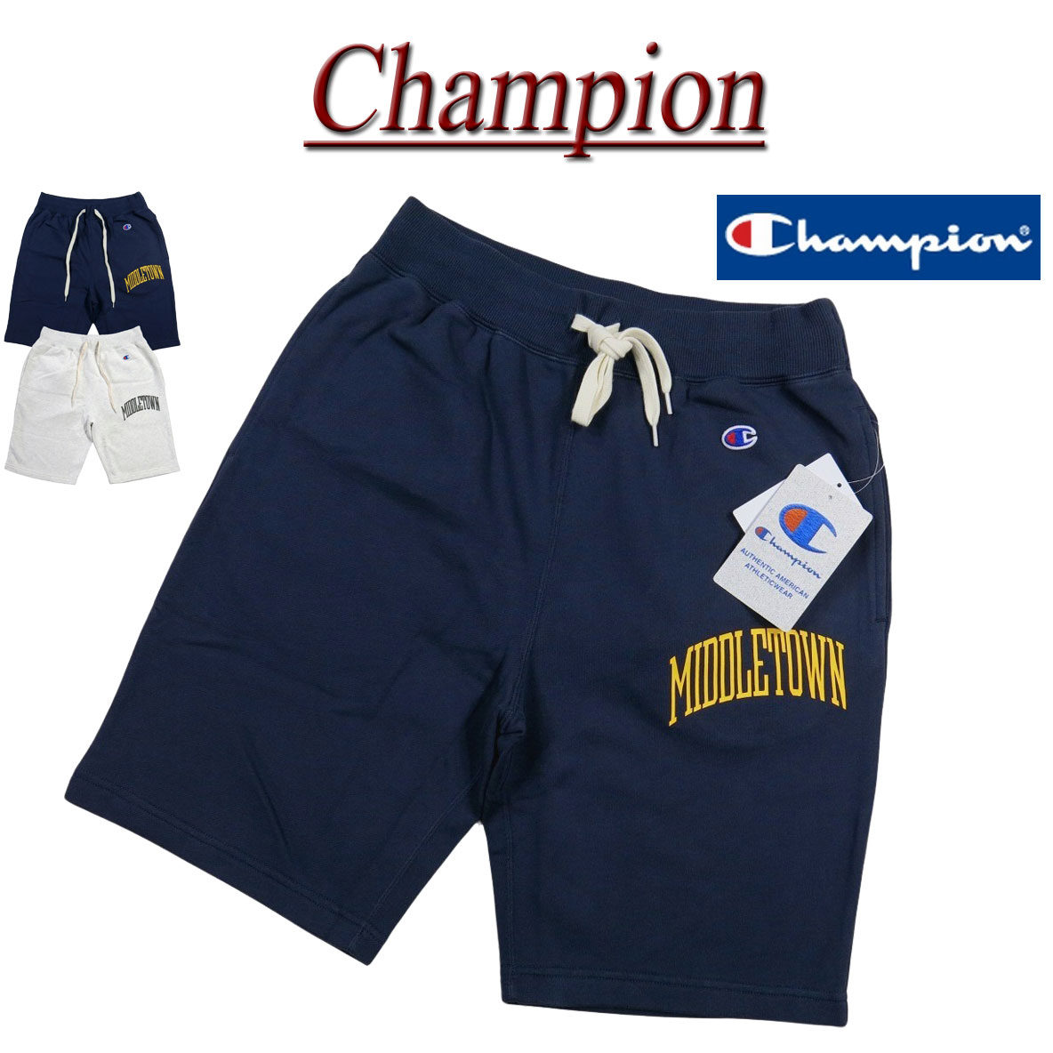 新品未使用 【Champion】BASIC USAコットン カレッジプリント スウェット ショートパンツ C3-B513 素材表示 本体 綿 70%,ポリエステル 30% リブ部分 綿 95%,ポリウレタン 5% コメント 新品未使用 【C...