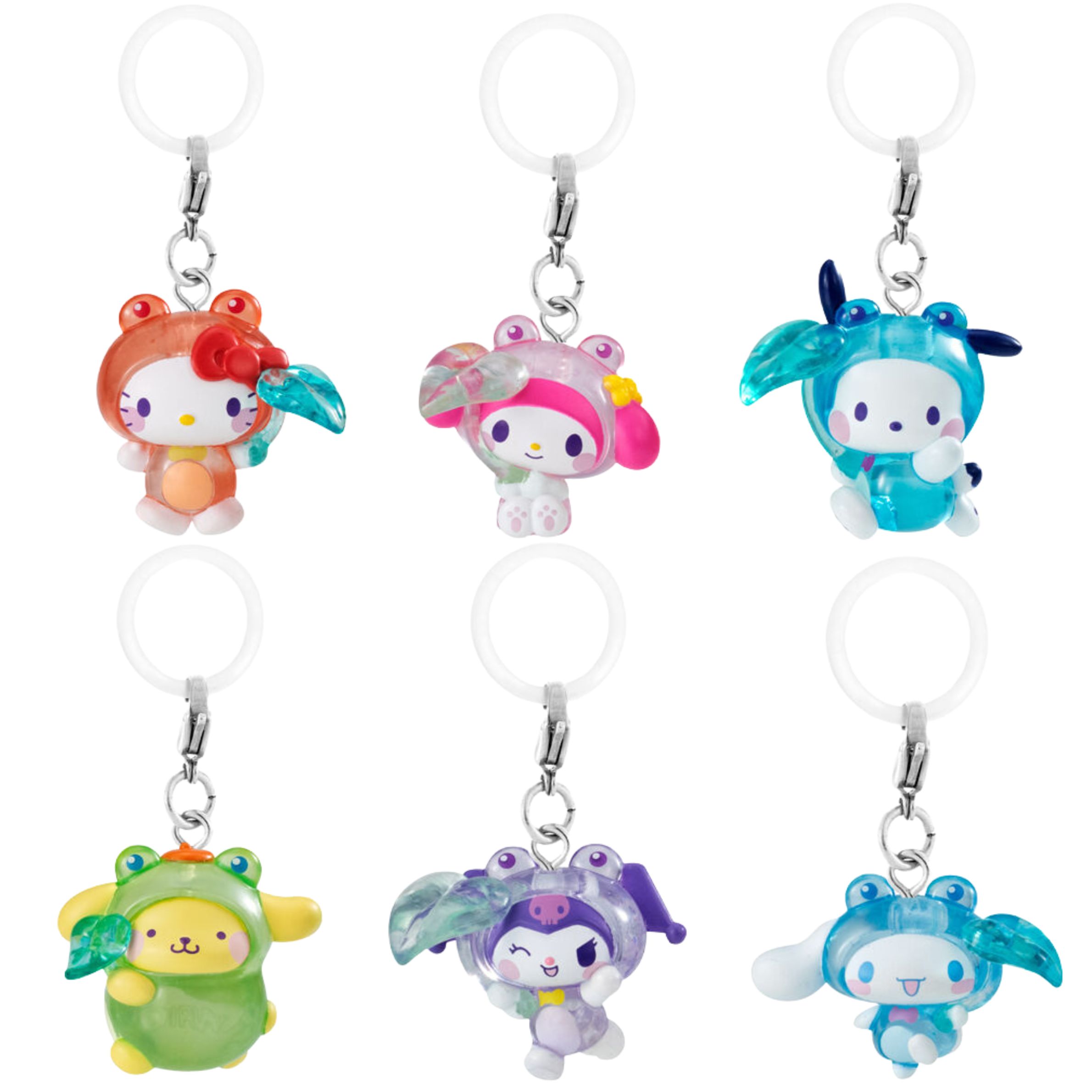 【全6種コンプリートセット】ハローキティ マイメロディ クロミ シナモロール ポムポムプリン ポチャッコ　※カプセルは付属しません。