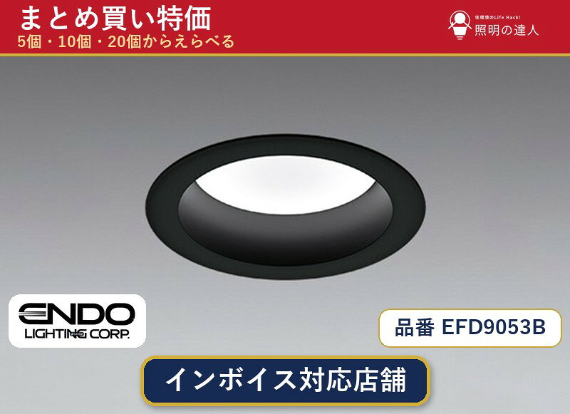 メーカー：遠藤照明品番：EFD9053B商品内容：ダウンライト（986.0lm）数量：1個／5個／10個／20個からお選びください。まとめて買うほど1個あたりがお得です。販売区分：メーカー取寄せ品※メーカー在庫より取寄せの為、発送まで2〜5...