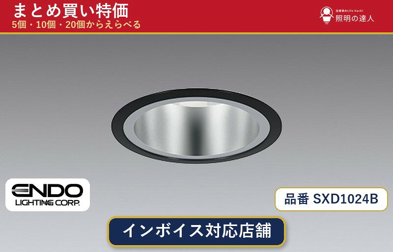 メーカー：遠藤照明品番：SXD1024B商品内容：ダウンライト（2702.0lm）数量：1個／5個／10個／20個からお選びください。まとめて買うほど1個あたりがお得です。販売区分：メーカー取寄せ品※メーカー在庫より取寄せの為、発送まで2〜...