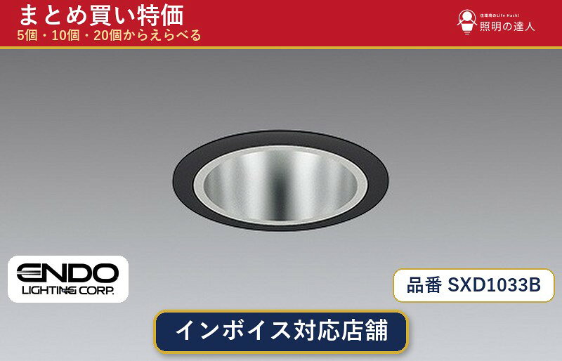 メーカー：遠藤照明品番：SXD1033B商品内容：ダウンライト（1281.0lm）数量：1個／5個／10個／20個からお選びください。まとめて買うほど1個あたりがお得です。販売区分：メーカー取寄せ品※メーカー在庫より取寄せの為、発送まで2〜...