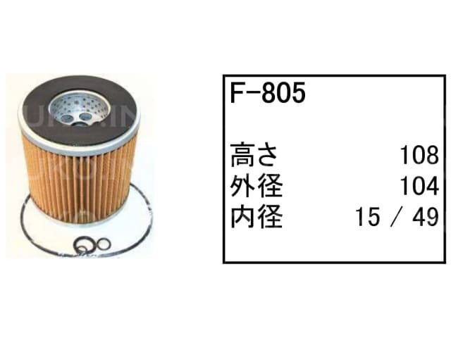 エレメント品番 F-805 適合メーカー/機械 日立/不整地運搬車 適合機種号機(シリアル)エンジン型式 CG100-EK100 CG110C-K13D-F CG110D-2-K13D-TA CG150CG150C-EF750T-(E) 注...