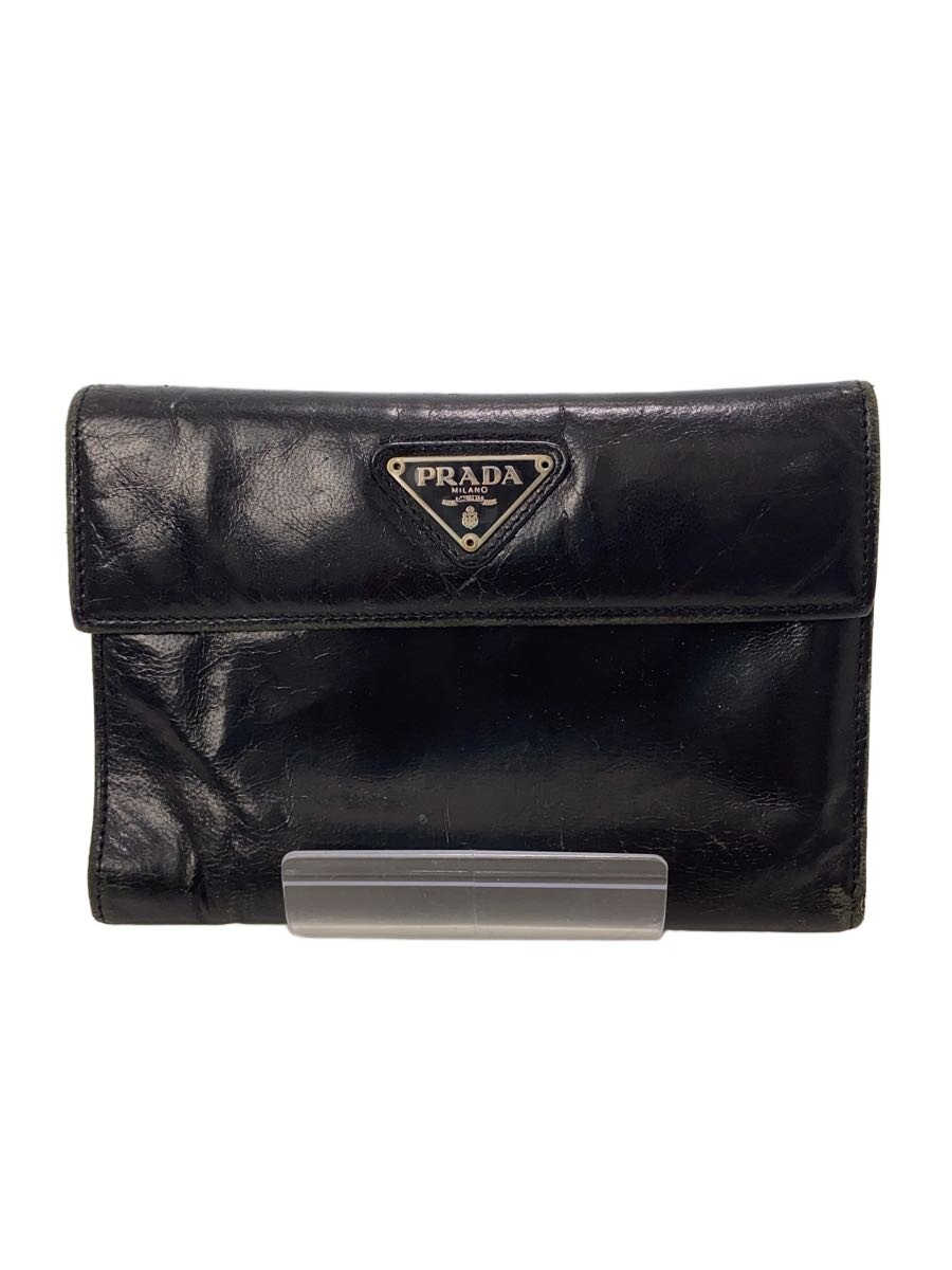 【ブランド】PRADA 【ブランドカナ】プラダ 【型番】 【程度】C 【サイズ】 【メインカラー】ブラック 【素材・生地】レザー 【キーワード】　　 2025/10/19 セカンドストリート松戸五香店【3874】【中古】PRADA◆2つ折り...