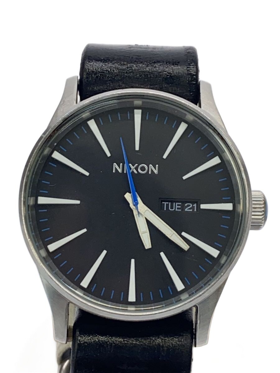 【ブランド】NIXON 【ブランドカナ】ニクソン 【型番】 【程度】C 【サイズ】 【メインカラー】ブラック 【素材・生地】レザー 【キーワード】　　 2026/01/01 セカンドストリート古川店【1974】【中古】NIXON◆クォーツ腕...