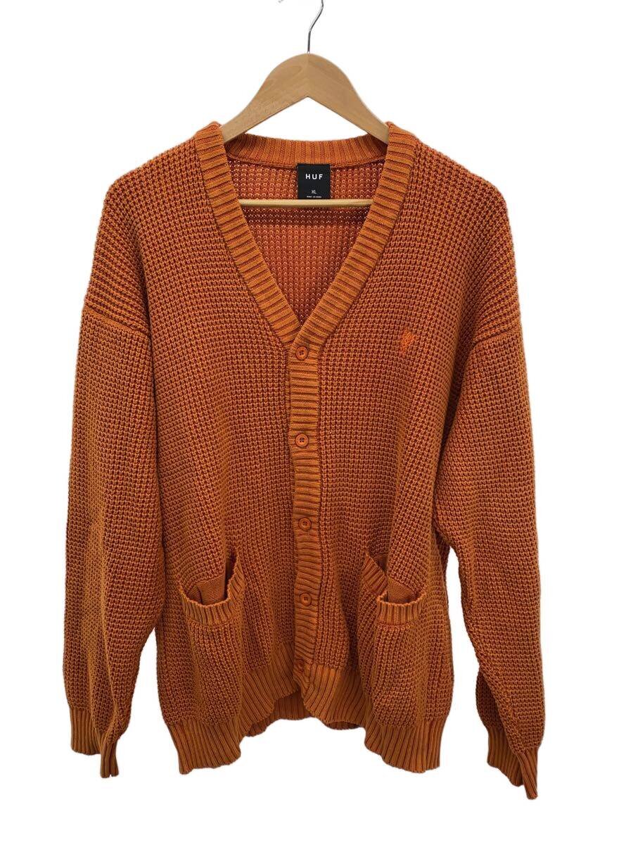 【ブランド】HUF 【ブランドカナ】ハフ 【型番】 【程度】B 【サイズ】XL 【メインカラー】オレンジ 【素材・生地】コットン 【キーワード】　　 2025/09/08 セカンドストリート十三店【4442】【中古】HUF◆カーディガン(厚...