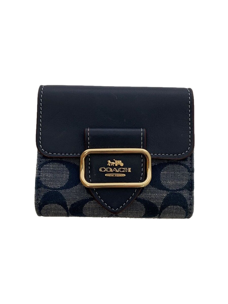 【ブランド】COACH 【ブランドカナ】コーチ 【型番】 【程度】B 【サイズ】 【メインカラー】ネイビー 【素材・生地】キャンバス 【キーワード】　　 2025/05/13 セカンドストリート伊川谷店【3981】【中古】COACH◆2つ折...