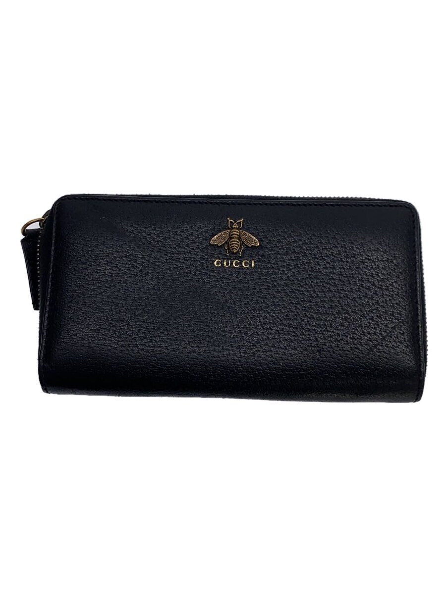 【ブランド】GUCCI 【ブランドカナ】グッチ 【型番】 【程度】C 【サイズ】 【メインカラー】ブラック 【素材・生地】レザー 【キーワード】　　 2024/12/18 セカンドストリート赤穂店【3430】【中古】GUCCI◆長財布/アニ...