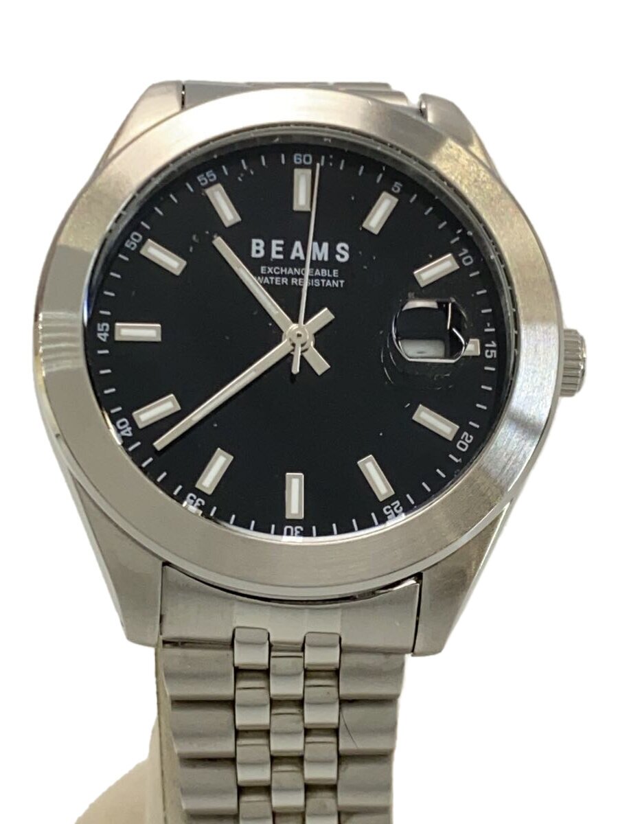 【ブランド】BEAMS 【ブランドカナ】ビームス 【型番】 【程度】B 【サイズ】 【メインカラー】シルバー 【素材・生地】 【キーワード】　　 2024/09/27 セカンドストリート新琴似店【1897】【中古】BEAMS◆クォーツ腕時計...