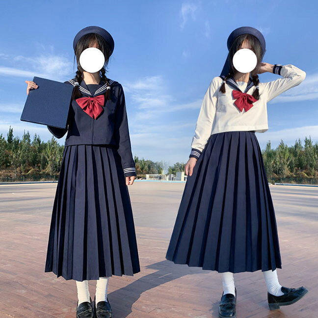 商品詳細 大人セーラー服　JK制服　学院風コスチューム 内容 蝶ネクタイ付き3点セット サイズ（cm） S：着丈41　肩幅37　バスト88　スカート丈43/65/80　ウエスト60-64　袖丈22/55 M：着丈43　肩幅38　バスト92　...