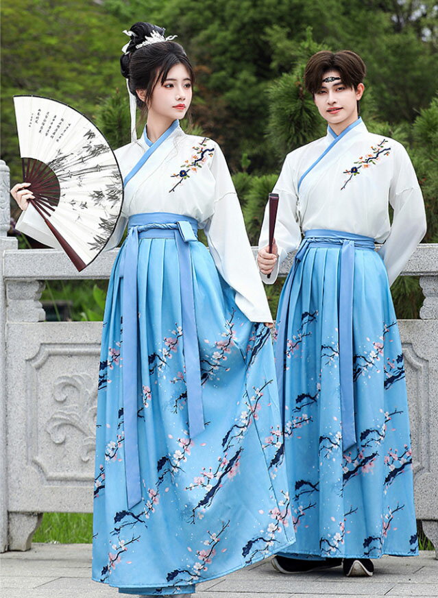 商品詳細 大人用漢服　チャイナ服　中華古代コスプレ衣装 内容 ブラウス＋巻きスカート＋アームカバー サイズ（cm） S：トップス丈62　バスト96　スカート丈95　身長155-165　体重50KG以内 M：トップス丈64　バスト100　スカ...