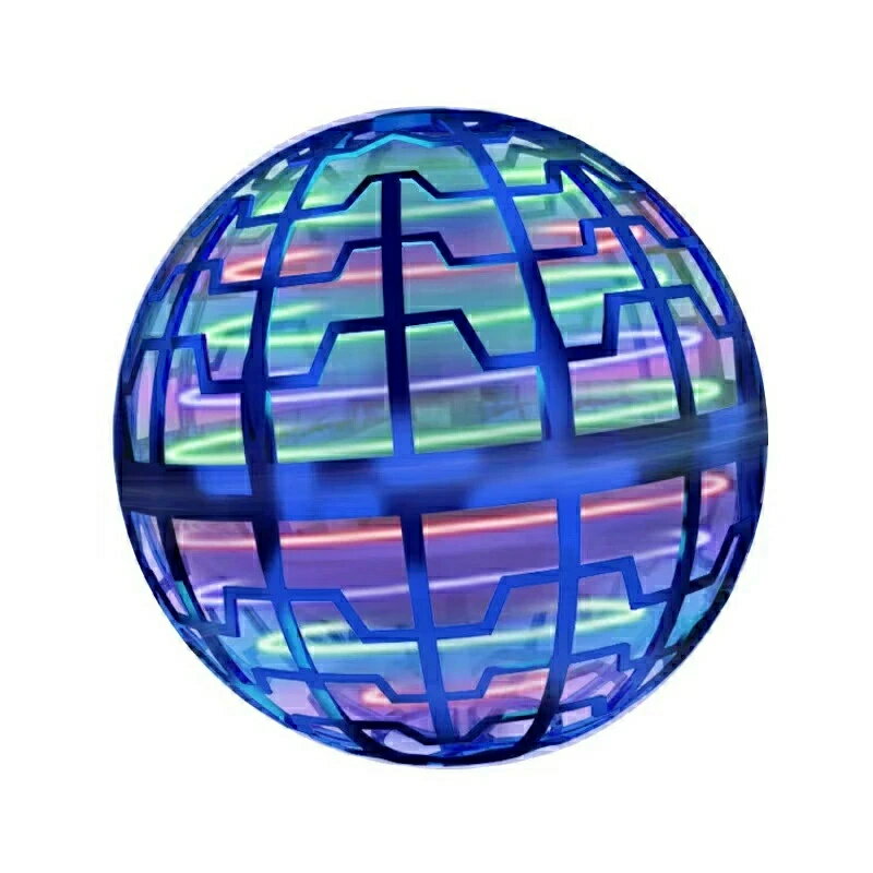 球体型でLEDライトを備えたフライングボール！TVでも紹介！ 【革新的な形状】 通常のドローンとは一線を画する、ボール型のデザイン。複雑な操作は不要で、新しい体験が待っています。 【鮮やかなLED装飾】 豊富なLEDライトが輝くことで、ドロ...