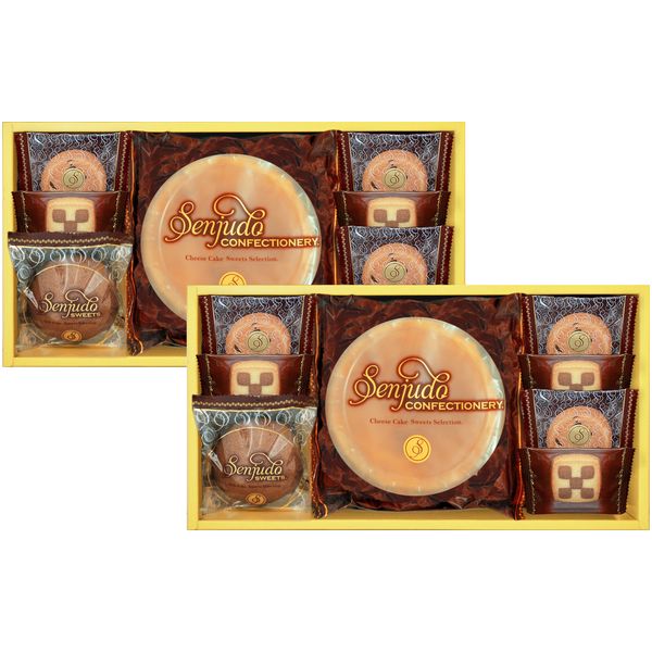●商品名/Senjudo 千寿堂 チーズケーキ 焼き菓子 スイーツ ギフトセット SS-40R●商品内容/チーズケーキ×2、ソフトチョコケーキ×2、クッキー(チョコチップ・チェス)×各6●箱サイズ/約19×34.5×9.8cm●重量/約98...