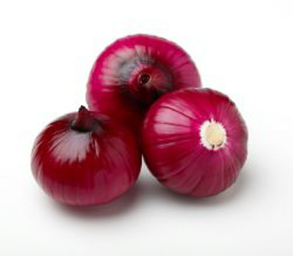 球内部まで着色が良く、辛味が少ない赤タマネギ