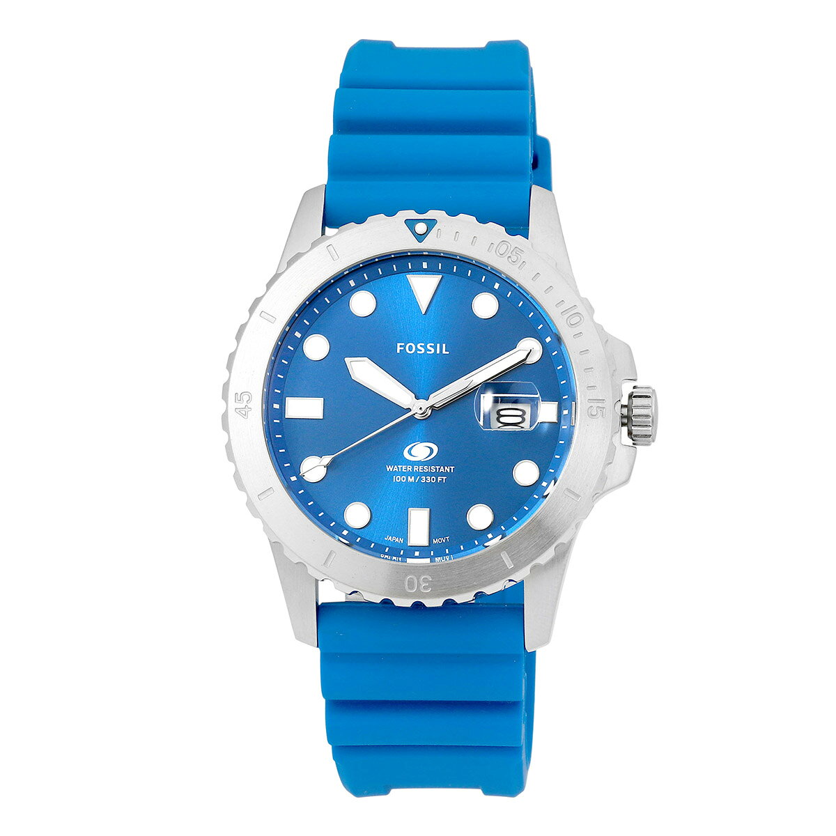 メーカーFOSSIL(フォッシル)メーカー型番FS5998ムーブメント・キャリバークォーツ防水性能10ATM機能3針、デイト、逆回転防止ベゼルベルトタイプストラップケースサイズ約42mmケース素材ステンレススチールベゼル素材ステンレススチー...