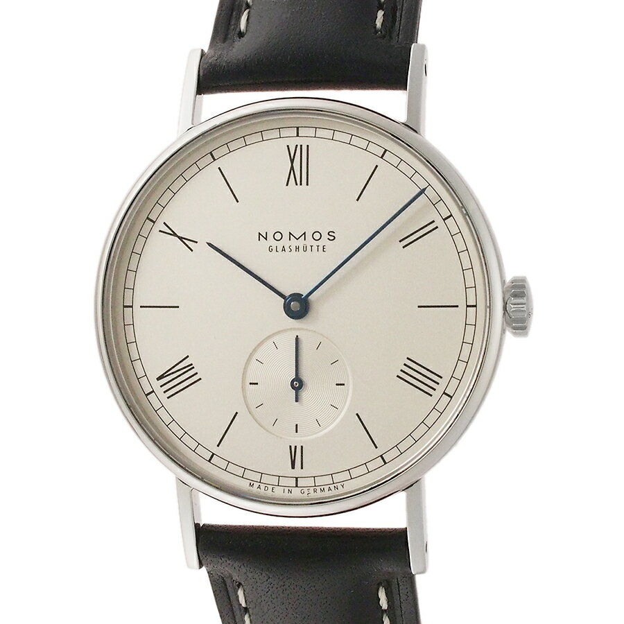 ブランドノモス NOMOS商品名ラドウィッグ 35型番LD1A2W2製造年—文字盤シルバー素材SSサイズケース：35mm (リューズ含まず)厚み：6mm腕周り：最小 約15.5cm 最大 約21cmベルト最大幅：1.7cm重量：36g(ベル...