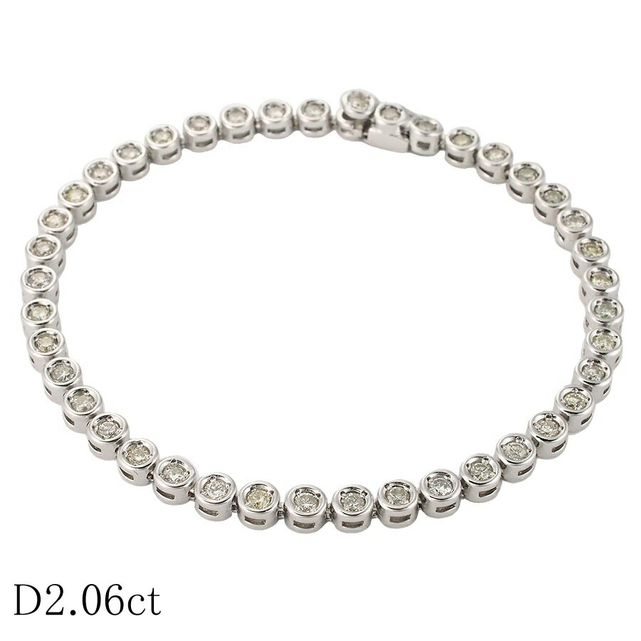 ブランドノーブランド 商品名 ダイヤモンド/2.06ct テニス ブレスレット型番—サイズ全長 約19.3cm(金具含む)内周 約18.5cm幅 約4.2mm(金具含まず)重量 13.5g素材K18WG 刻印206 K18付属品当店オリジナ...