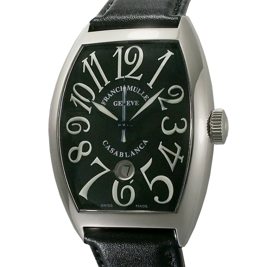 ブランドフランクミュラー FRANCK MULLER商品名カサブランカ デイト型番8880C DT製造年—文字盤ブラック素材SSサイズケース：縦55mm×横39mm (ラグ含む/リューズ含まず)厚み：11mm腕周り：最小 約19.5cm 最...