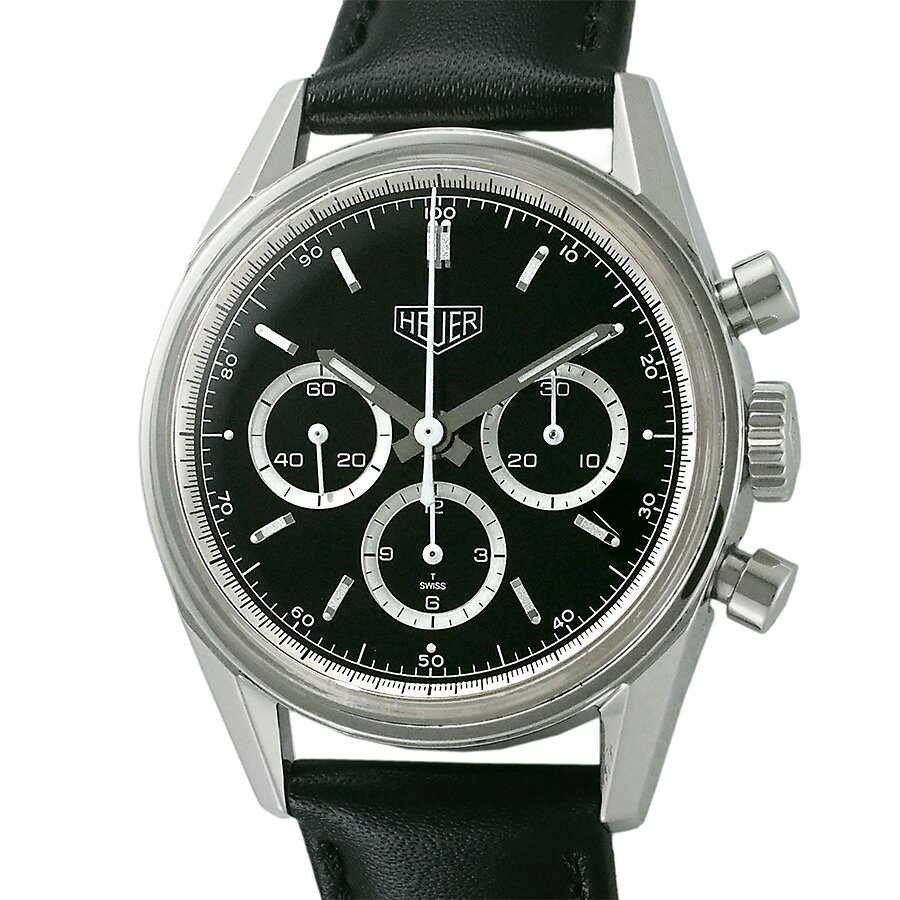 ブランドタグホイヤー TAG Heuer商品名カレラ クロノグラフ型番CS3113製造年—文字盤ブラック素材SSサイズケース：35mm (リューズ含まず)厚み：8mm腕周り：最小 約15.5cm 最大 約20cmベルト最大幅：1.8cm重量...