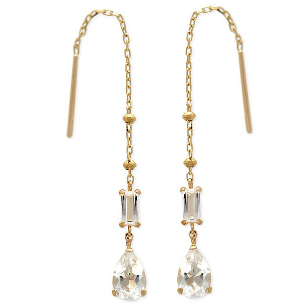 ブランドPINKY&DIANNE 品名 FPRPD20304 素材 サイズ 本体:約 22.0×4.0mmチェーン部:約 2.2cmポスト:約 10.0mmポスト軸径:約 0.7mm重量:約 0.4g×2 備考繊細なイエローゴールドチェーン...