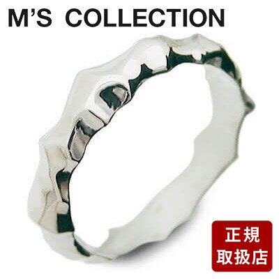 いびつなデコボコ感がユニークなリング ベーシックなストレートフォルムだから身に着けやすいM's collection エムズコレクション シルバーリング SILVER メンズサイズ11号から26号まで1.0号刻みで特別注文製作（費用1000...