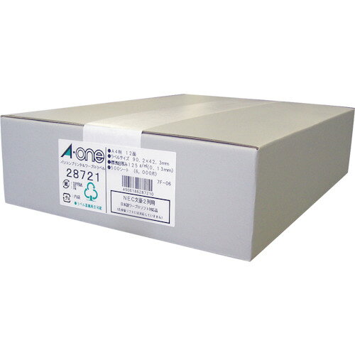 ●パソコン＆ワープロラベルシールNEC2列　(500枚入) 質量・質量単位 ●0.0g 【メーカー名】スリーエム　ジャパン（株）オフィスマーケット販売本部 【メーカー品番】28721