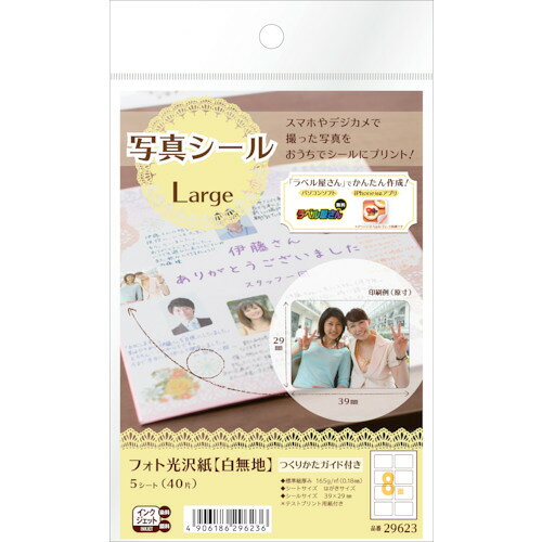 ●写真シール　Large 質量・質量単位 ●0.0g 【メーカー名】スリーエム　ジャパン（株）オフィスマーケット販売本部 【メーカー品番】29623