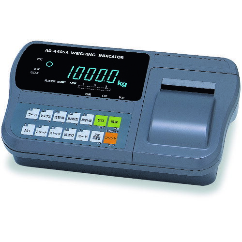 特長 ●プリンタを内蔵したウェイングインジケータです。 ●ドットマトリックス式プリンタを内蔵します。 ●1行16文字の印字が可能です。 ●印字項目は計量値のほか、風袋値、累計値、コード番号等や、カレンダー内蔵のため日付や時刻の印字も可能です...