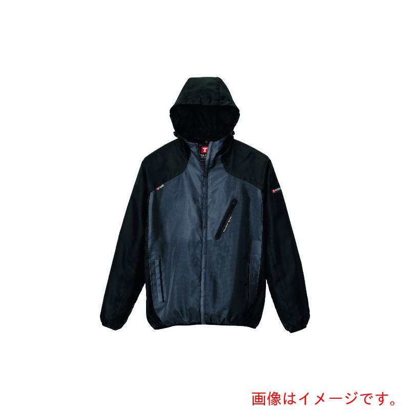 特長 ●屋外での作業、風やほこりのたつ現場で役立つパーカーブルゾンです。 仕様 ●色：チャコール/ブラック ●サイズ：SS ●撥水加工 ●ファスナー：コイルファスナー ●フード収納式 ●ラグランスリーブ ●袖口：バインダー仕様 材質 ●素材...