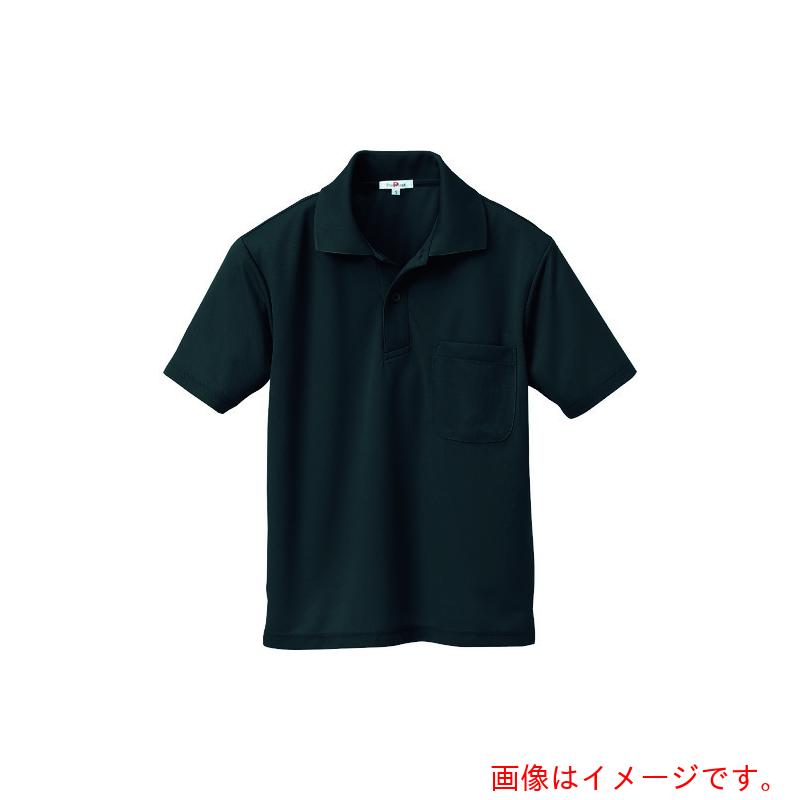 特長 ●吸汗即乾素材を使用したベーシックアイテムです。 仕様 ●色：ブラック ●サイズ：6L ●左胸ポケット ●裾：スリットあり ●男女兼用 材質 ●素材：ディンプルメッシュ(ポリエステル100％) ●ボタン：糸付ボタン 質量・質量単位 ●...