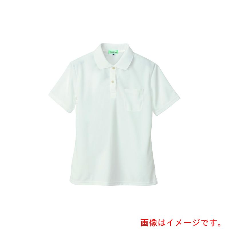 特長 ●吸汗即乾素材を使用したベーシックアイテムです。 仕様 ●色：ホワイト ●サイズ：S ●左胸ポケット ●前立て：糸付ボタン ●裾：スリットあり ●男女兼用 材質 ●素材：ディンプルメッシュ(ポリエステル100％) ●ボタン：糸付ボタン...