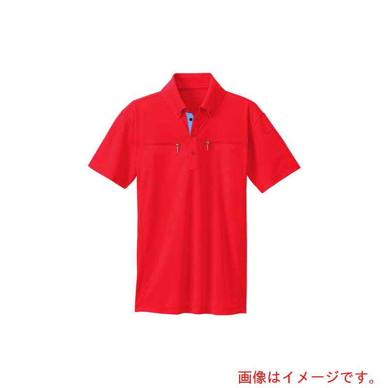 特長 ●吸汗速乾素材を使用したダブルジップポロシャツです。 仕様 ●色：レッド ●サイズ：SS ●吸汗速乾 ●前立て：ドットボタン（プラスチック） ●両胸ファスナー仕様（コイルファスナー） ●消臭テープ付き ●衿：ボタンダウン仕様 ●男女兼...