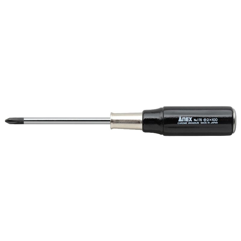 ●使い込むほどに馴染む自然木ハンドルのドライバー ●固く締まったネジはハンマーを使い、ドライバーで叩き込むと緩みやすくなります ●サイズ（刃先×軸長）： +2×100 ●材質： 刃先:クロム・モリブデン・バナジウム鋼、ハンドル:高級木柄ハン...