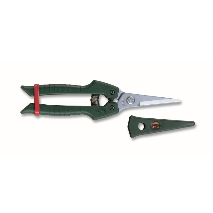 ●家庭菜園にオススメのガーデニング園芸鋏。Gクラシックタイプ。 ●刃先までしっかり切れ、ナスやキュウリ等の野菜や、ミカンなどの果物の収穫に適しています。 ●用途： 野菜、果樹、草花、生け花 ●切断対象物： 生木、茎 ●全長 （ 使用時 ）（...