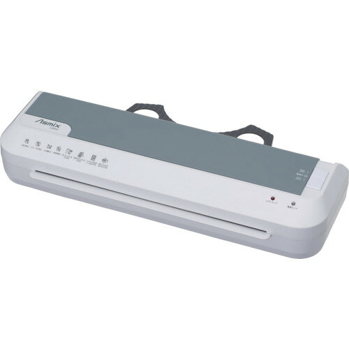特長 ●IDカード〜A3サイズまでラミネートできます。 仕様 ●ラミネートサイズ：A3まで ●最大ラミネート厚さ(mm)：0.6 ●消費電力(W)：350 ●ラミネート速度(mm/秒)(50/60Hz)：5.1 ●幅(mm)：481 ●奥行...