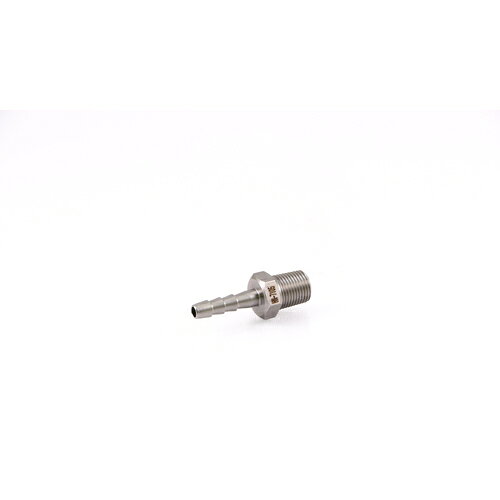 特長 ●ホースとネジの接続に 用途 ●ホース用継手。 仕様 ●接続口径D：R1/8 ●接続口径(タケノコ外径)(mm)：5.0 ●六角対辺(mm)：12 ●使用流体：水・空気・油 ●タイプ：エースニップル ●最高使用圧力(MPa)：3.45...