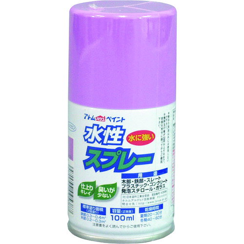 特長 ●霧が細かいので、誰でも綺麗に塗装ができます。 ●指が疲れにくい、軽いタッチのプッシュボタンです。 ●乾いた塗膜は水に強く、落ちません。 用途 ●鉄部、木部、コンクリート、ガラス、発泡スチロール、段ボール紙、プラスティック（アクリル・...