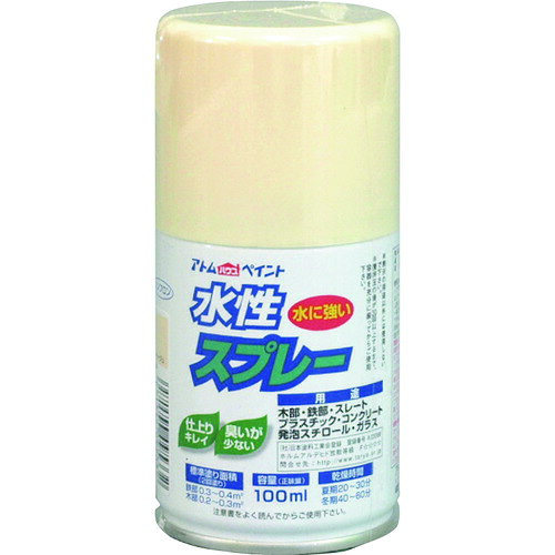 特長 ●霧が細かいので、誰でも綺麗に塗装ができます。 ●指が疲れにくい、軽いタッチのプッシュボタンです。 ●乾いた塗膜は水に強く、落ちません。 用途 ●鉄部、木部、コンクリート、ガラス、発泡スチロール、段ボール紙、プラスティック（アクリル・...