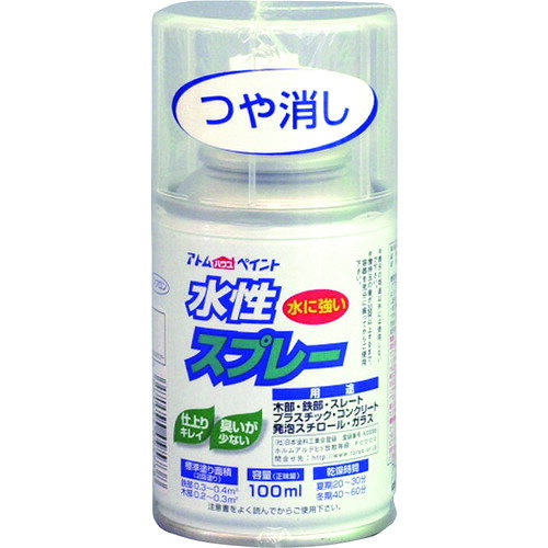 特長 ●霧が細かいので、誰でも綺麗に塗装ができます。 ●指が疲れにくい、軽いタッチのプッシュボタンです。 ●乾いた塗膜は水に強く、落ちません。 用途 ●鉄部、木部、コンクリート、ガラス、発泡スチロール、段ボール紙、プラスティック（アクリル・...