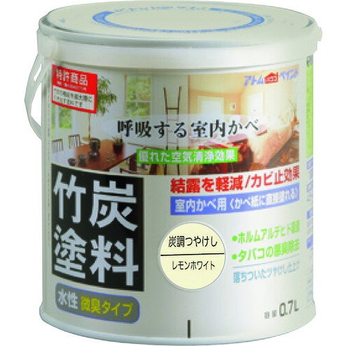 特長 ●薬剤の力ではなく、竹炭の力で湿度調整効果・空気清浄効果が得られます。 ●竹炭入りなので、しっくいのような自然な仕上がり感です。 ●建築基準法対応製品：F☆☆☆☆です。 用途 ●トイレ、キッチン、洗面所、リビング、ビニールクロス、コン...