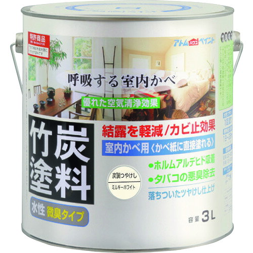 特長 ●薬剤の力ではなく、竹炭の力で湿度調整効果・空気清浄効果が得られます。 ●竹炭入りなので、しっくいのような自然な仕上がり感です。 ●建築基準法対応製品：F☆☆☆☆です。 用途 ●トイレ、キッチン、洗面所、リビング、ビニールクロス、コン...