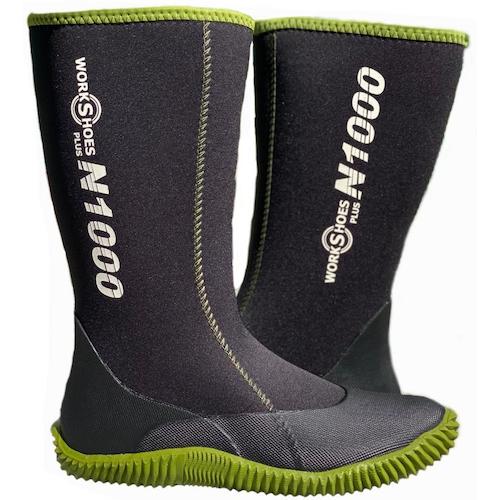 特長 ●ウエットスーツ素材を使用したソフトで軽い長靴です。 ●防水のため農作業や雨天時のタウンユースにもおすすめです。 用途 ●畑仕事・農作業・園芸、雨天時のタウンユースなどに 仕様 ●寸法(cm)：28.5-29.0 ●色：黒×黄緑 ●靴...