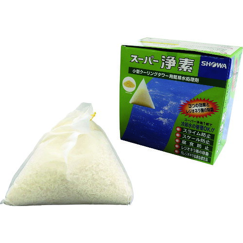 特長 ●レジオネラ属菌に対して効果があります ●有効期間3か月でメンテナンスフリーの省力タイプです 用途 ●小型クーリングタワー用複合水処理材 ●水処理剤　スーパー浄素 質量・質量単位 ●3.0kg 【メーカー名】BBKテクノロジーズ（株）...