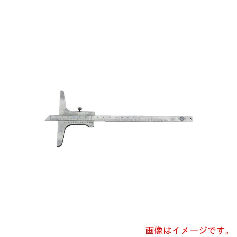 特長 ●基準ベースが広く、ノギスよりも安定した深さ測定が可能です。 ●微動送り付です。 用途 ●間口の広い穴の深さ測定に。 仕様 ●測定範囲(mm)：0〜150 ●最小表示(mm)：0.02 ●器差(mm)：±0.03 ●測定長150mm ...