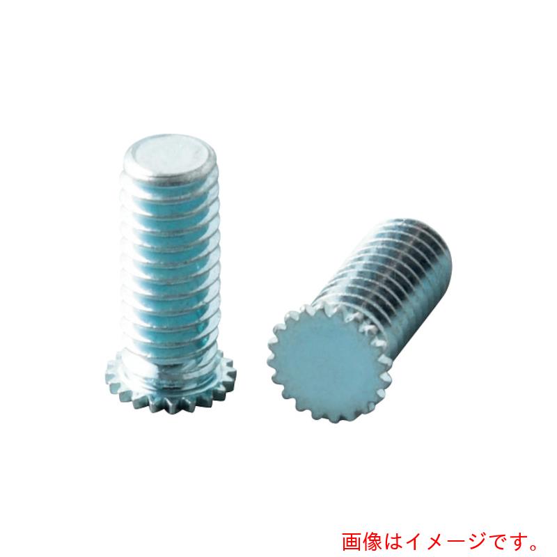 特長 ●板端の膨らみが出にくい圧入スタッドです。 仕様 ●最小板厚(mm)：1.0 ●ねじピッチ(mm)：0.7 ●加工物穴径(mm)：4.0 ●呼び径：M4 ●寸法(mm)D：5.0 ●寸法(mm)H：2.4 ●寸法(mm)L：6.0 材...