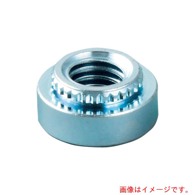特長 ●プリント基板用の圧入ナットです。 仕様 ●最小板厚(mm)：1.5 ●ねじピッチ(mm)：0.5 ●加工物穴径(mm)：4.2 ●呼び径：M3 ●寸法(mm)B：5.56 ●寸法(mm)D：4.55 ●寸法(mm)H：1.5 材質 ...