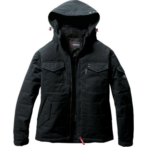 特長 ●微起毛ヌバック素材を使用することにより撥水性と防風性を兼ね備えています。 仕様 ●色：ブラック ●サイズ：3XL ●着丈(cm)：76 ●胸囲(cm)：138 ●肩幅(cm)：55.5 ●袖丈(cm)：68 ●サーモクラフト(電熱パ...