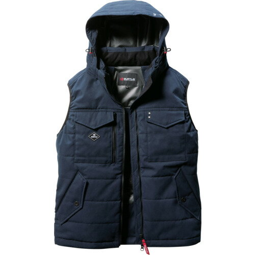 特長 ●微起毛ヌバック素材を使用することにより撥水性と防風性を兼ね備えています。 仕様 ●色：ネイビー ●サイズ：XXL ●着丈(cm)：71 ●胸囲(cm)：128 ●サーモクラフト(電熱パッド)装着対応 ●フックハンガー、ランヤード装着...