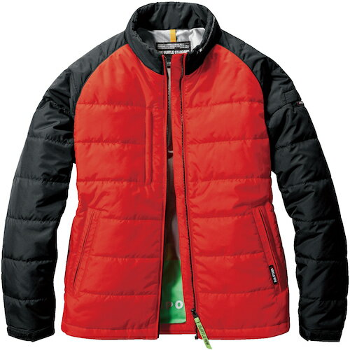 特長 ●撥水性、防風性に優れたハイクオリティな国産エコリップ素材を採用しています。 用途 ●屋外作業や外出時の軽防寒着として。 仕様 ●色：カーディナル ●サイズ：LL ●着丈(cm)：72 ●胸囲(cm)：124 ●再生糸を用いたSDGs...